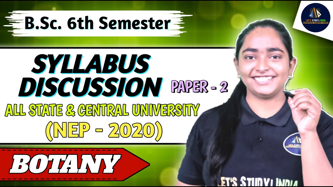 Botany Syllabus 2025 | B.Sc. 6th Semester | Paper-2nd | Botany new ...