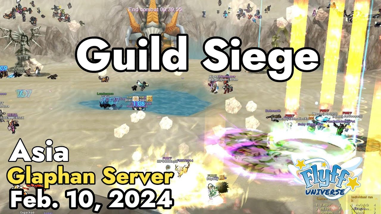 Guild Siege (Glaphan Server) February 10, 2024 | Flyff Universe - YouTube