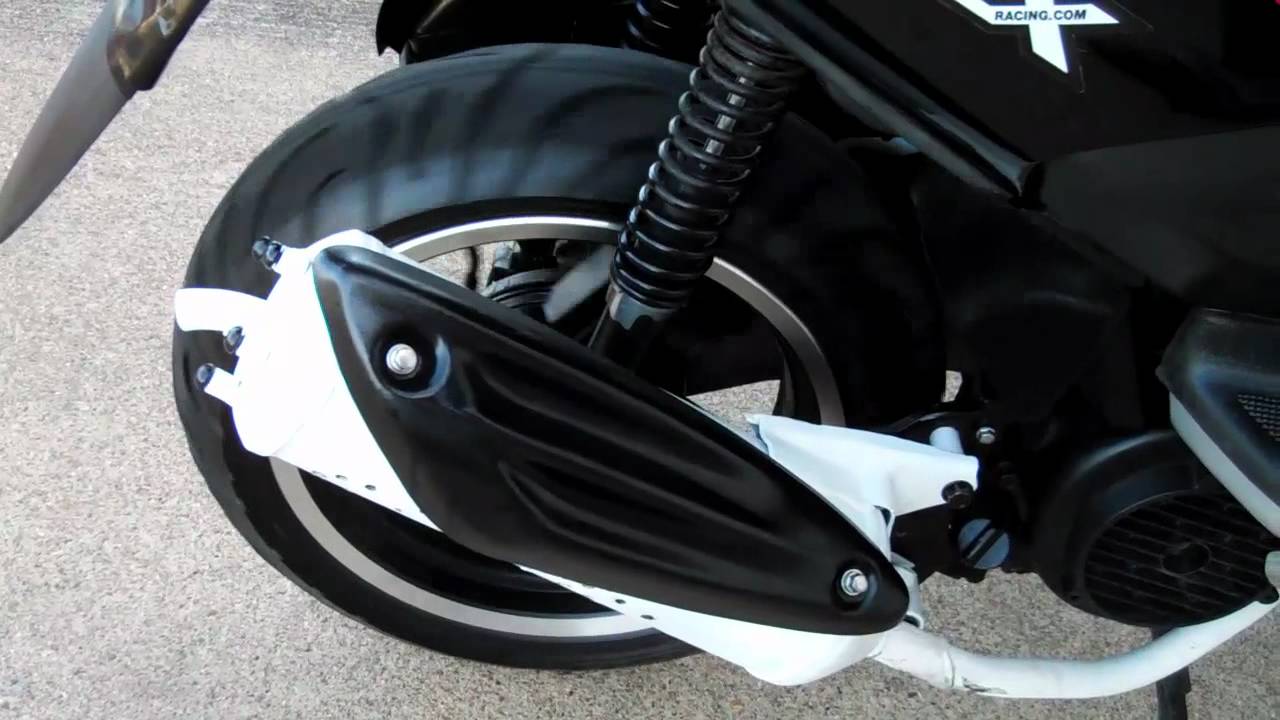 TGB Laser R9 Painted and Drilled out Exhaust - YouTube