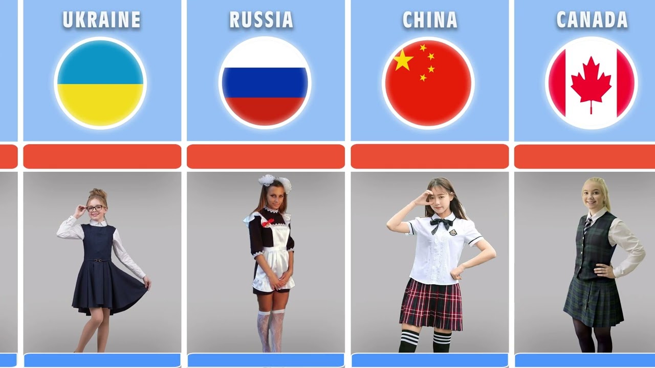School Uniform of Girls in Different Countries of the World - YouTube