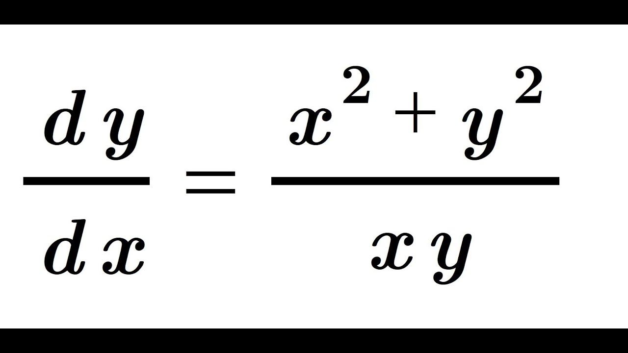 Homogeneous Differential Equation Solution with Initial Condition - YouTube