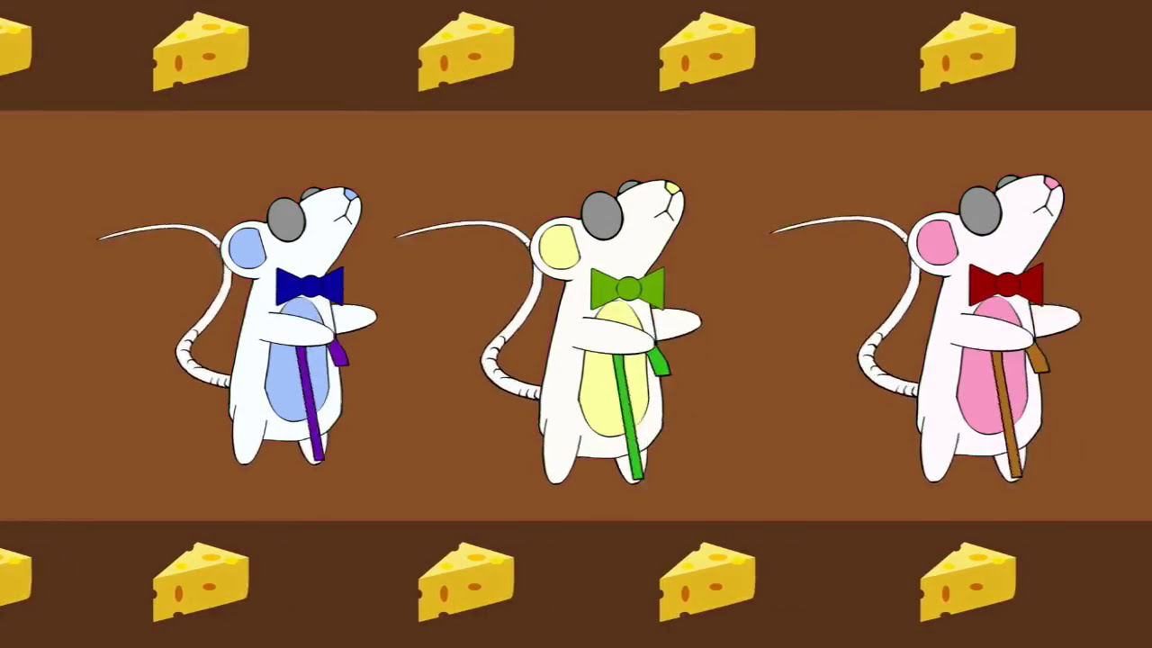 Three Blind Mice Popular Kids Nursery Rhyme! HD Cartoon Sing-A-Long ...