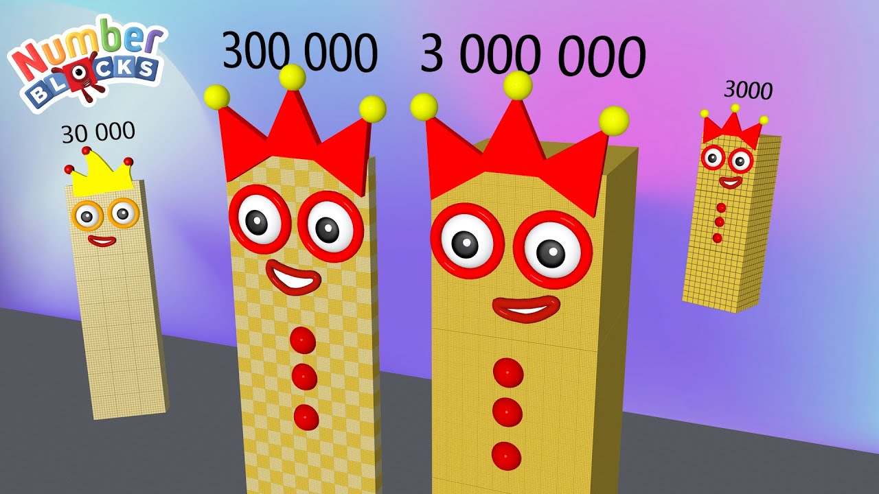 Looking for Numberblocks Standing Tall Comparison 3 30 300 3000 300,000 ...
