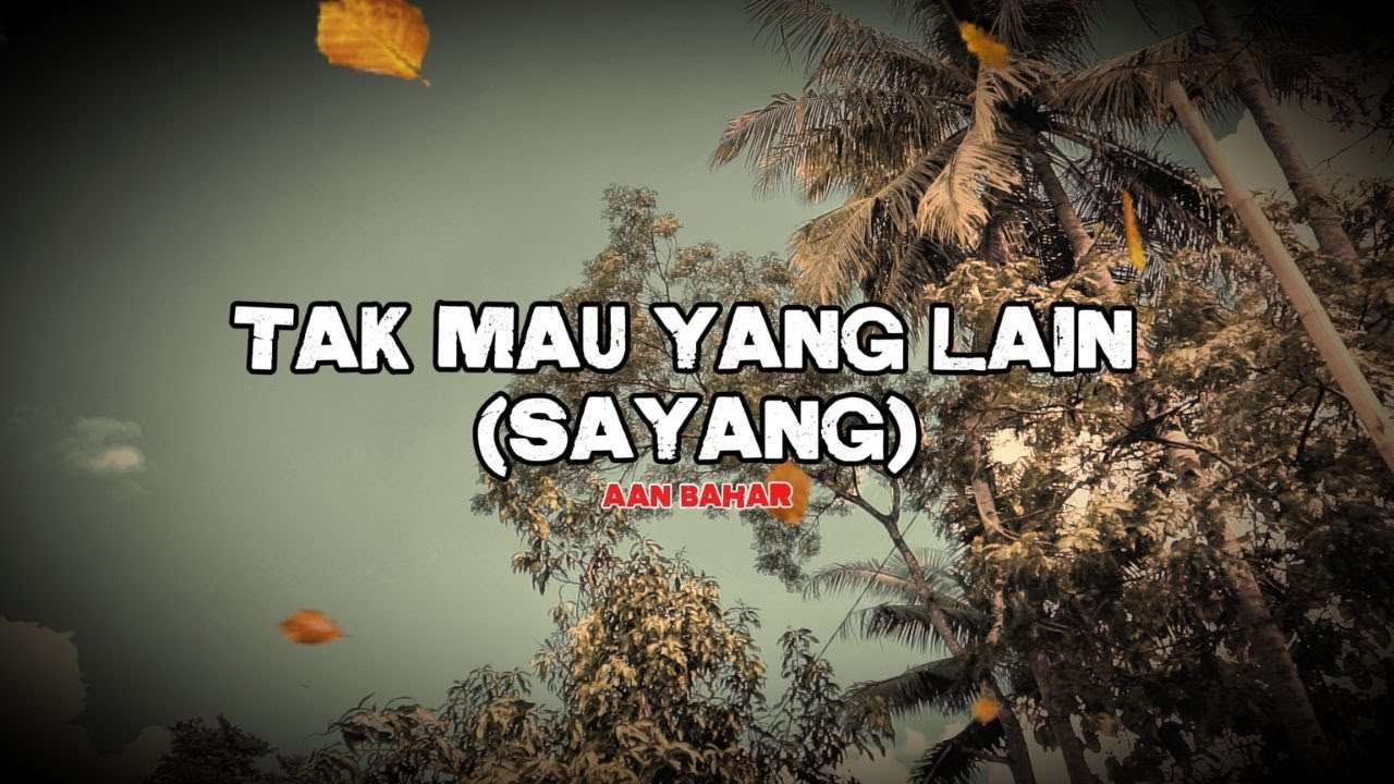 TAK MAU YANG LAIN (SAYANG) - AAN BAHAR (KARAOKE VERSION) - YouTube