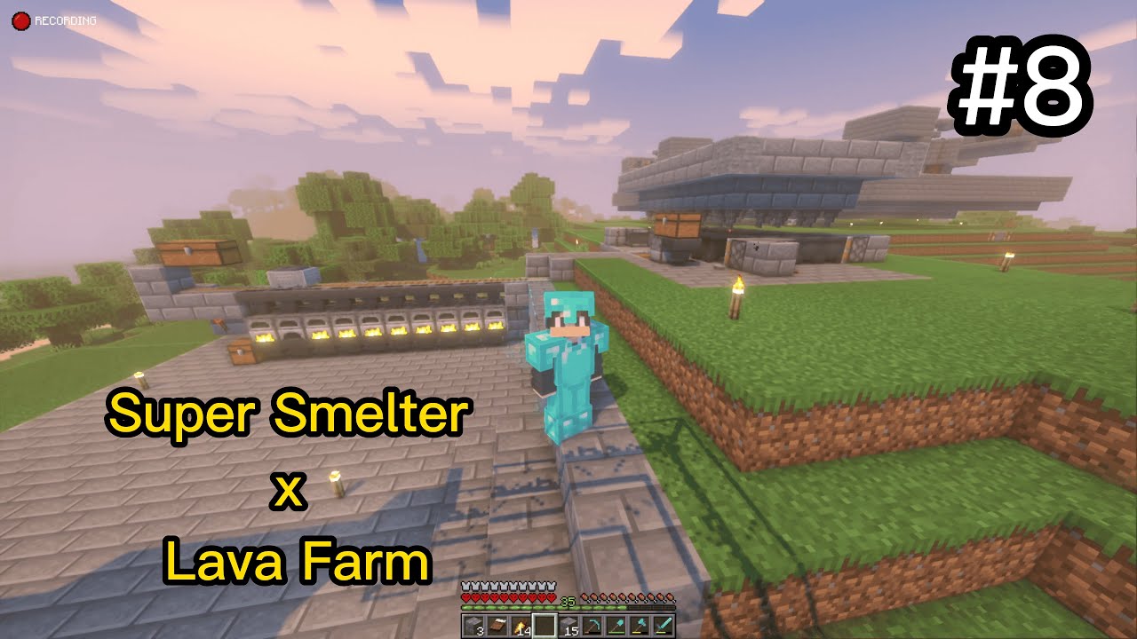 Super Smelter x Lava Farm in Minecraft Hardcore #8 - YouTube