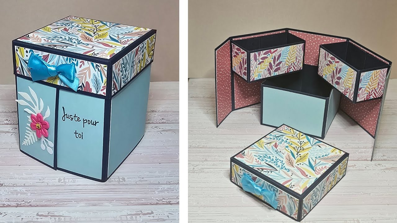 Scrapbooking : tuto boite avec compartiments j'ai pris l'idée de ...