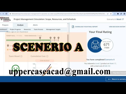 Project Management Simulation: Scope, Resources, and Schedule (SCENARIO ...