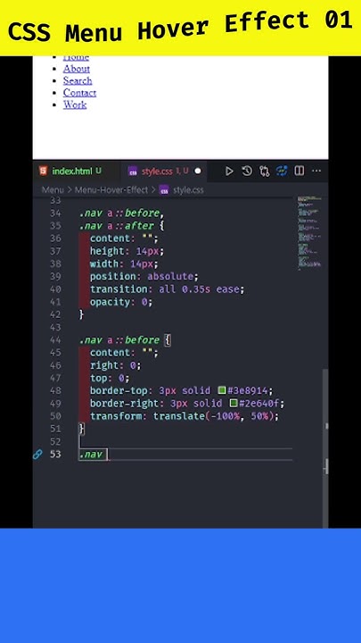 What Makes This CSS Menu Hover Effect So Special? - YouTube