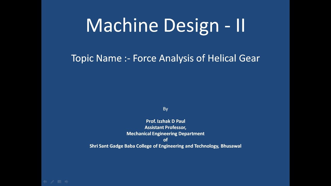 47.Unit-II-force analysis of helical gear - YouTube