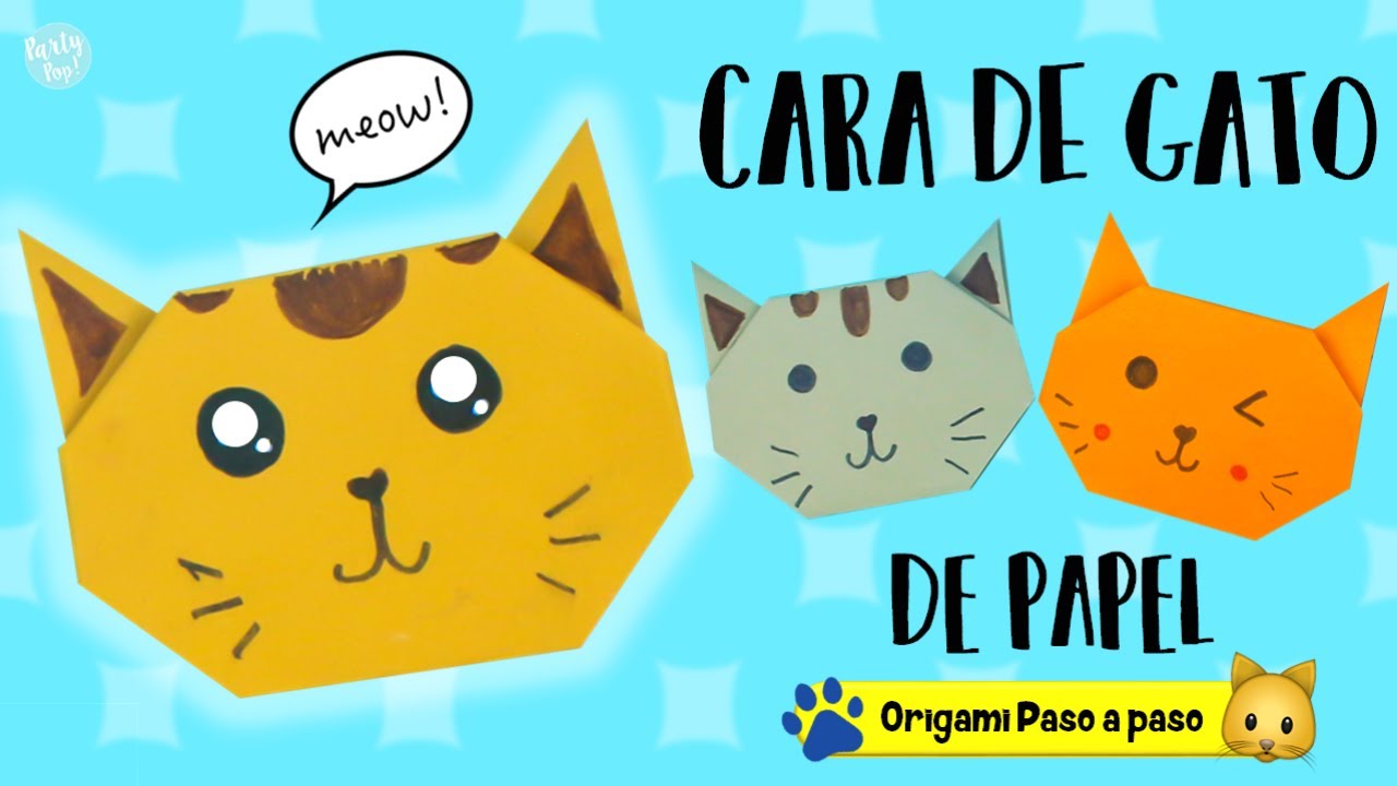 Cómo hacer un gato de Origami 🐱 - DIY paso a paso |Partypop DIY🎉| - YouTube