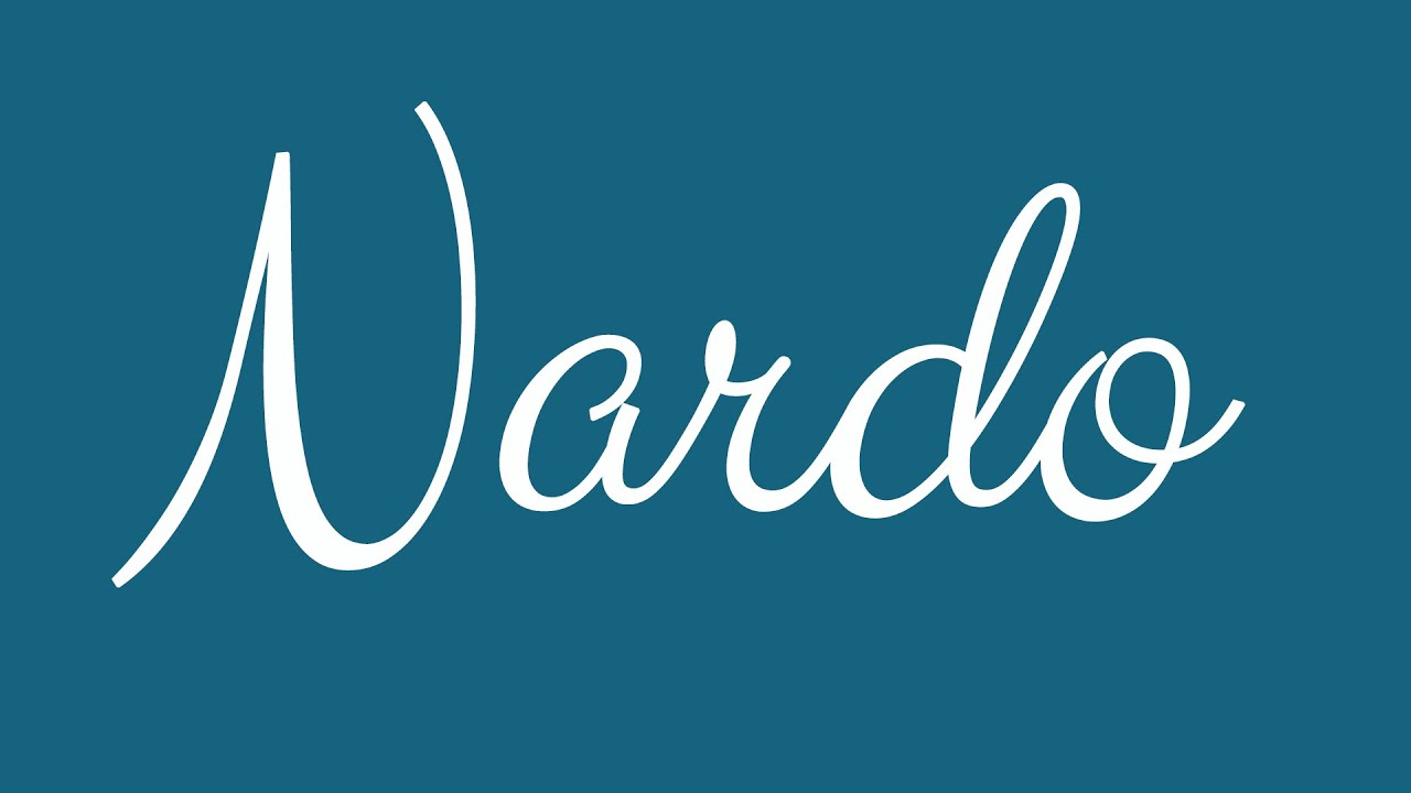 Learn how to Sign the Name Nardo Stylishly in Cursive Writing - YouTube