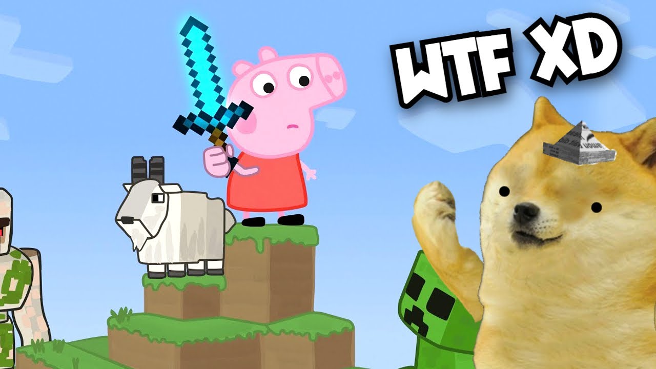 Peppa Pig en Minecraft XD - Juegos con cheems - YouTube