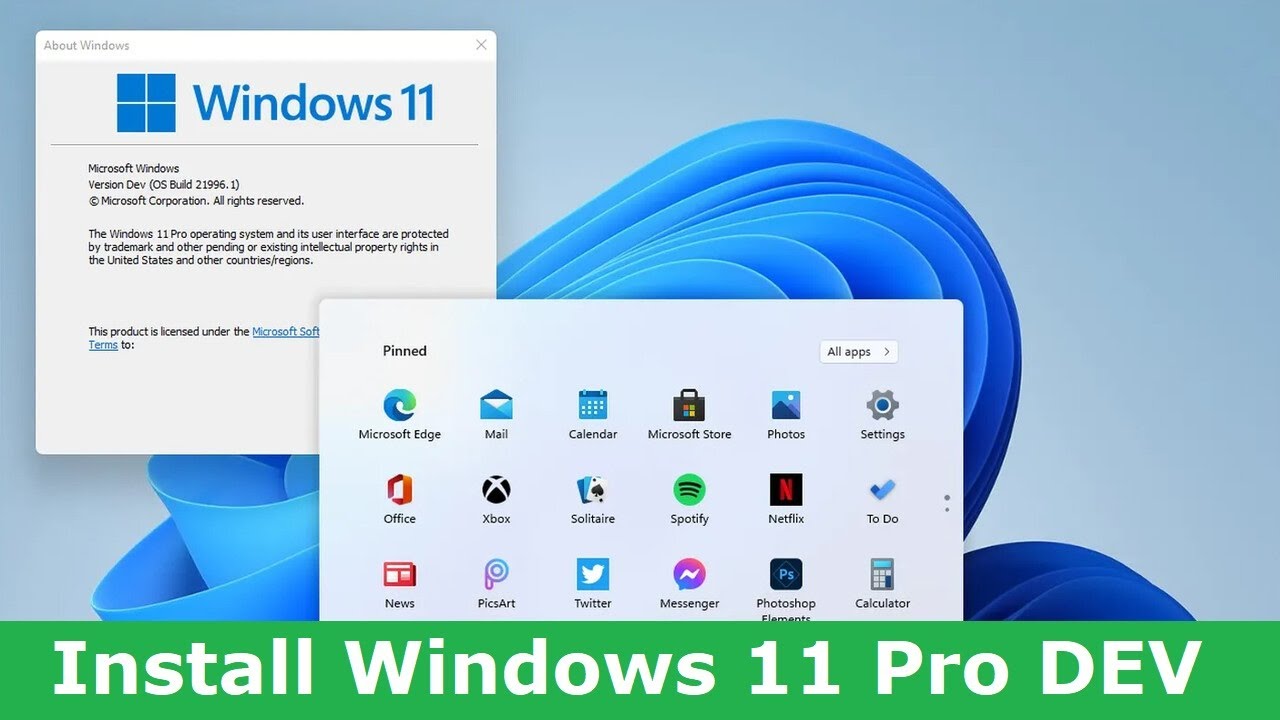 Hướng dẫn cài đặt Windows 11 Pro Dev mới nhất - YouTube