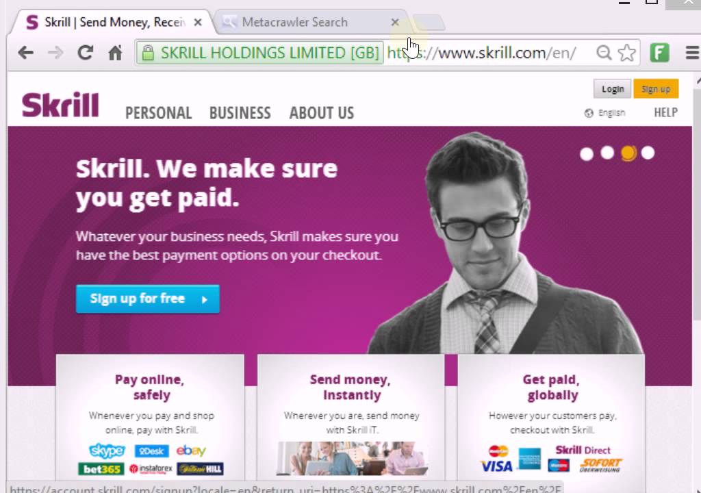Set up a Moneybookers/Skrill Account - YouTube