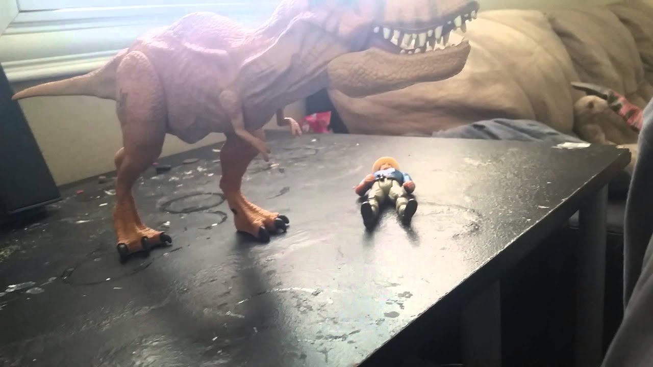 Jurassic world chomping t-rex review part 2 - YouTube