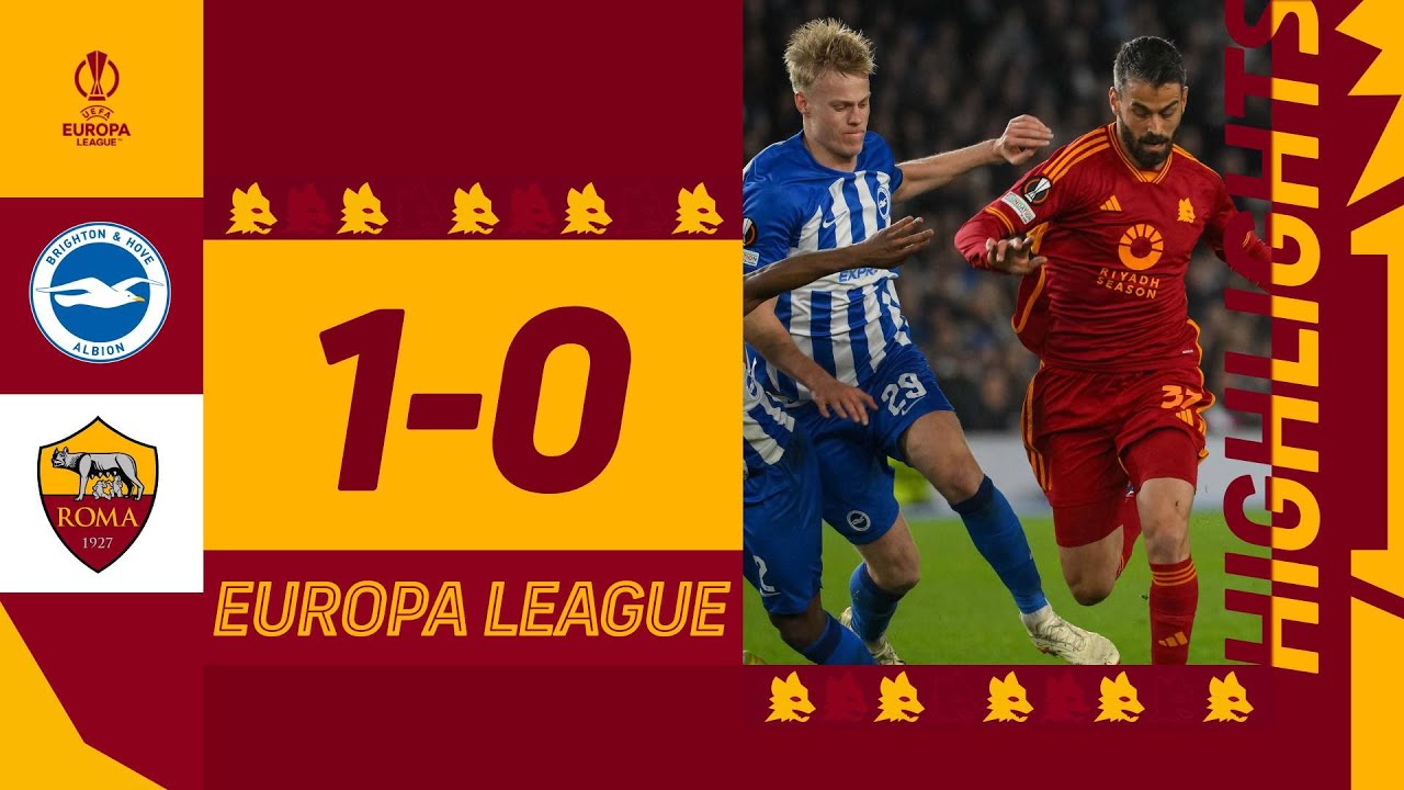 Brighton 1-0 Roma | Europa League Highlights 2023-24 - YouTube