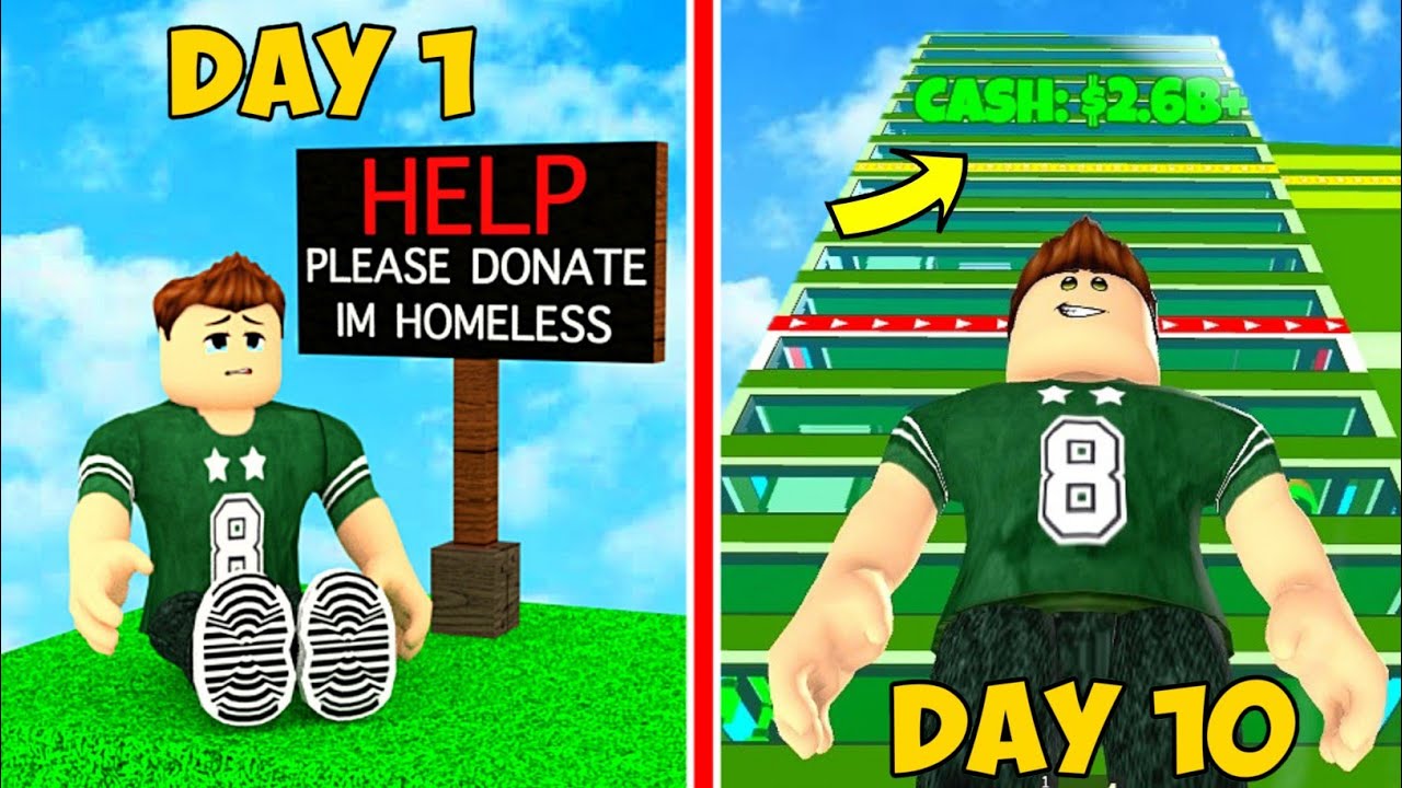 I Built For 10 Days In Roblox Money Tycoon - YouTube