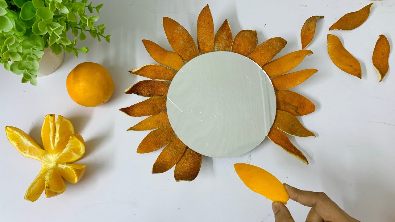 Orange Peel Craft | Wall Decor Ideas | Best out of waste |#diy | #craft ...