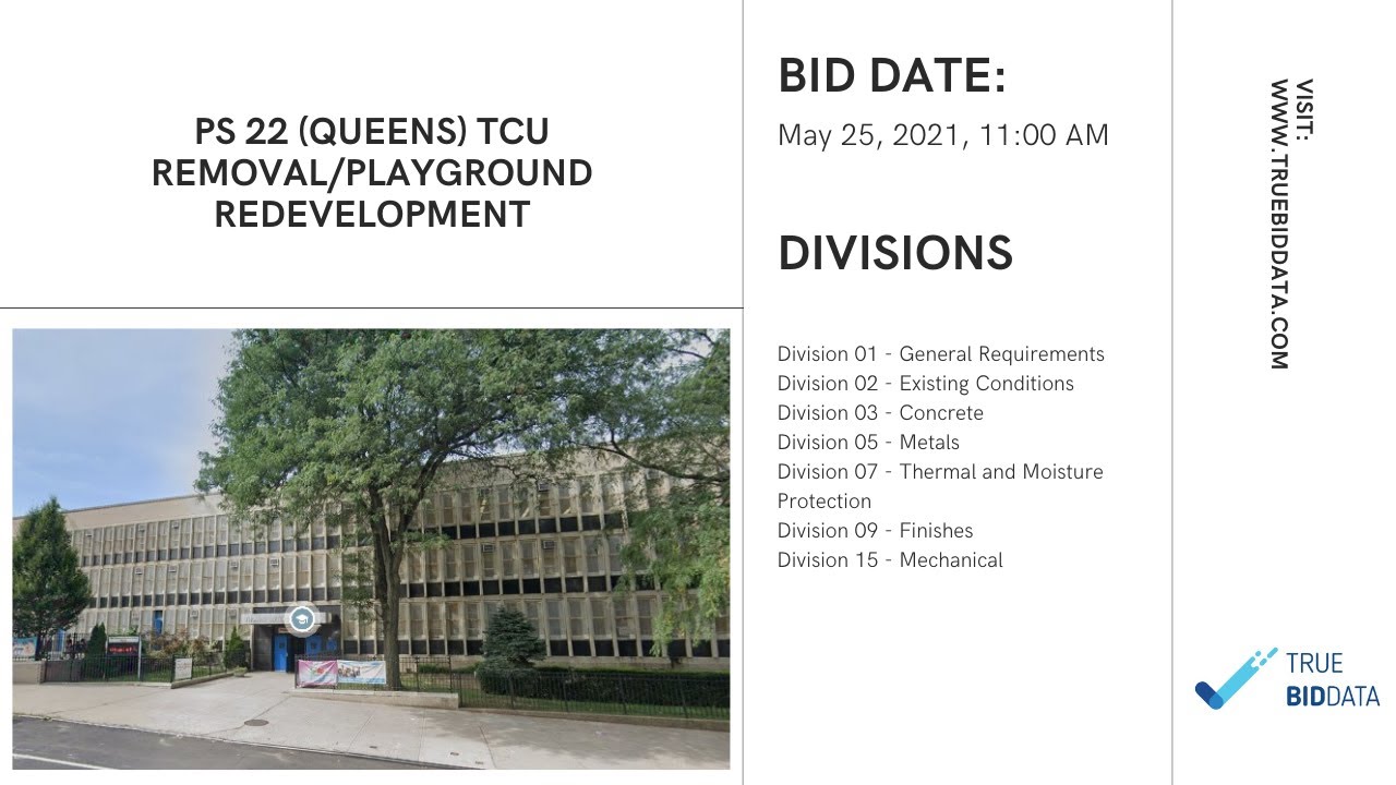 PS 22 (Queens) TCU Removal/Playground Redevelopment - YouTube
