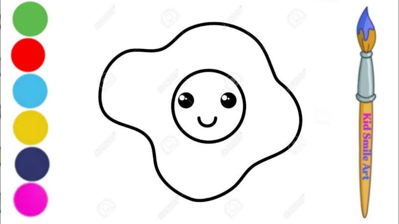 Omelet drawing step by step || How to draw omelet for kids and Toddlers ...