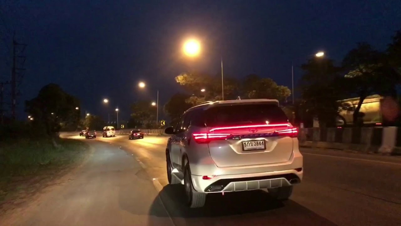 FORTUNER rear spoiler with LED - YouTube