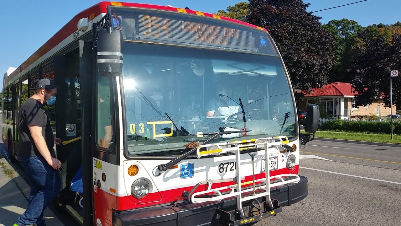 TTC BUS 8720 ON ROUTE 954 LAWRENCE EAST EXPPRES TO LAWRENCE R.T STATION ...