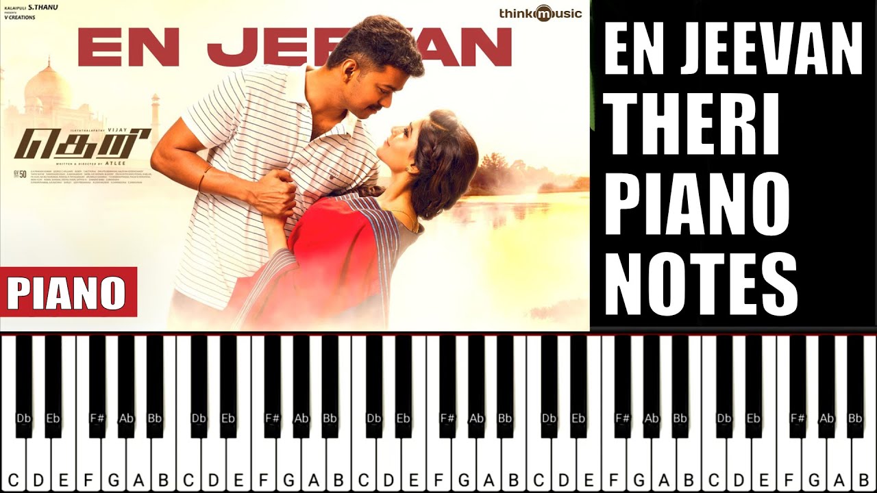 Unnale En Jeevan Piano Notes Tutorial - Theri Song | G.V.Prakash Kumar ...