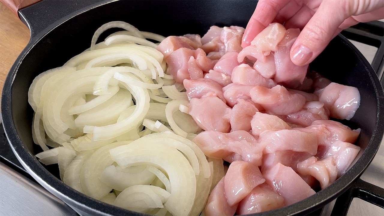 ️The most delicious chicken fillet with onions! The secret to tender ...