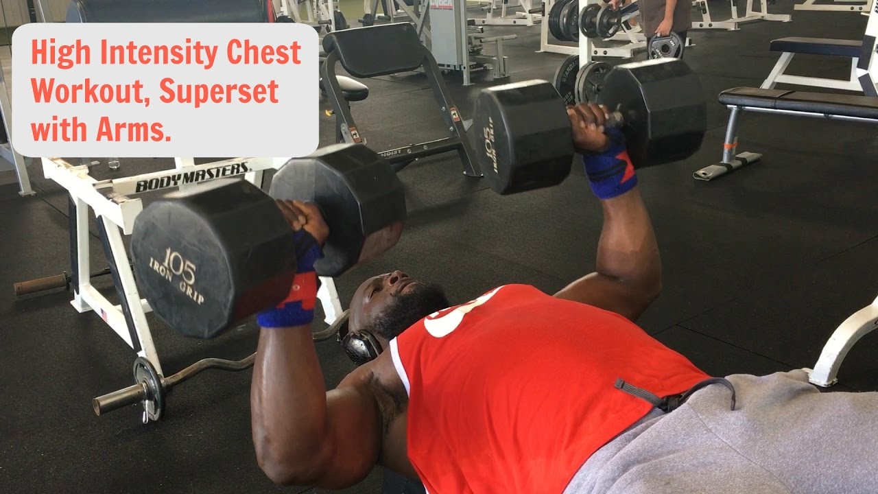 Chest and Arm Workout (super sets & drop sets) - YouTube