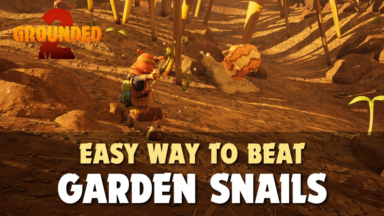 Easy way to beat the Garden snail - Grounded 2 - YouTube