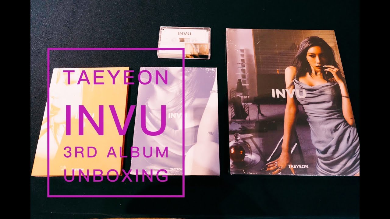 Taeyeon INVU Unboxing (ENVY/ORANGE/BLUE/TAPE VER.) - YouTube