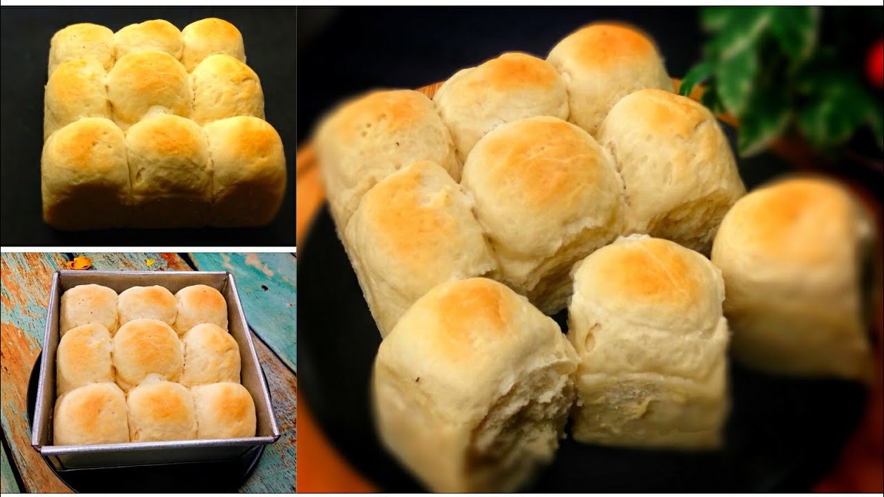 Eggless Pav Bread | Ladi Pav | Without Oven Dinner Rolls | Milk Bread ...
