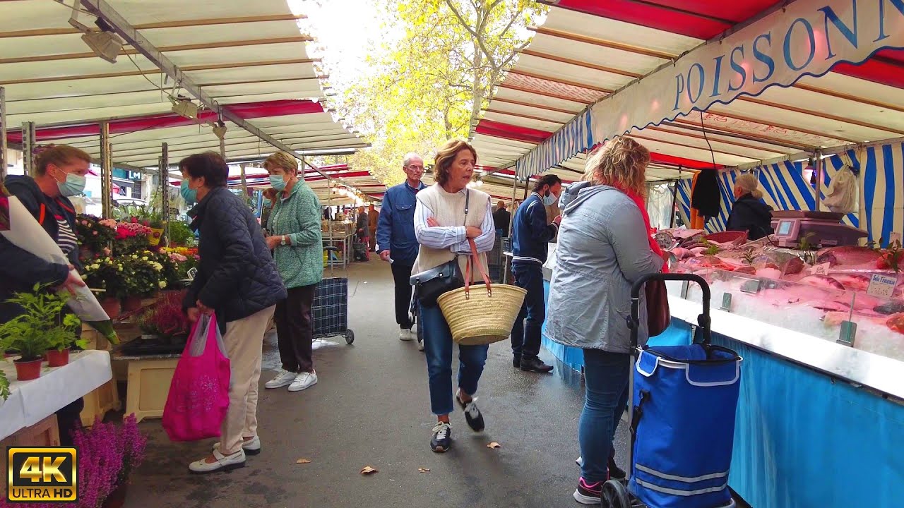 Marché Raspail / Raspail market - Paris Walking Tour - YouTube