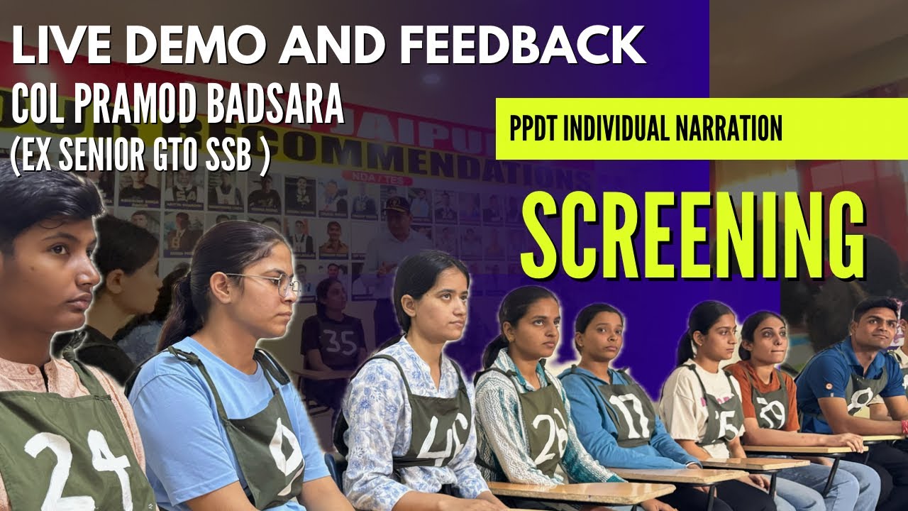 SSB SCREENING PPDT INDIVIDUAL NARRATION | best screenplay tips | #ssb # ...
