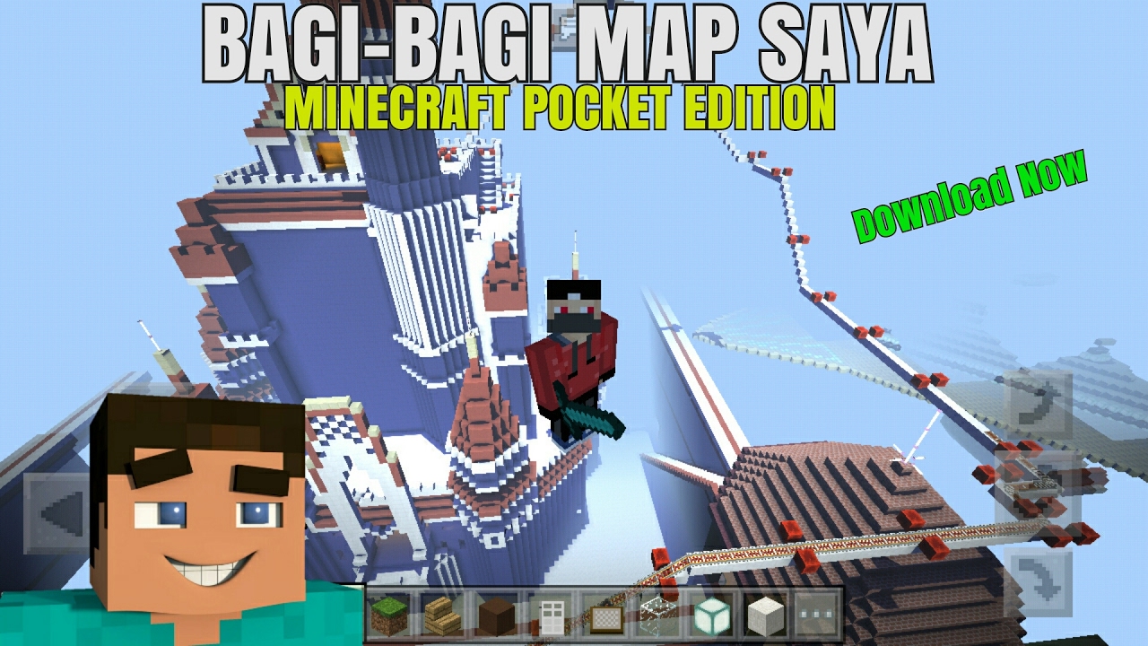 Minecraft Pocket Edition "Bagi-Bagi Map Keren" - YouTube