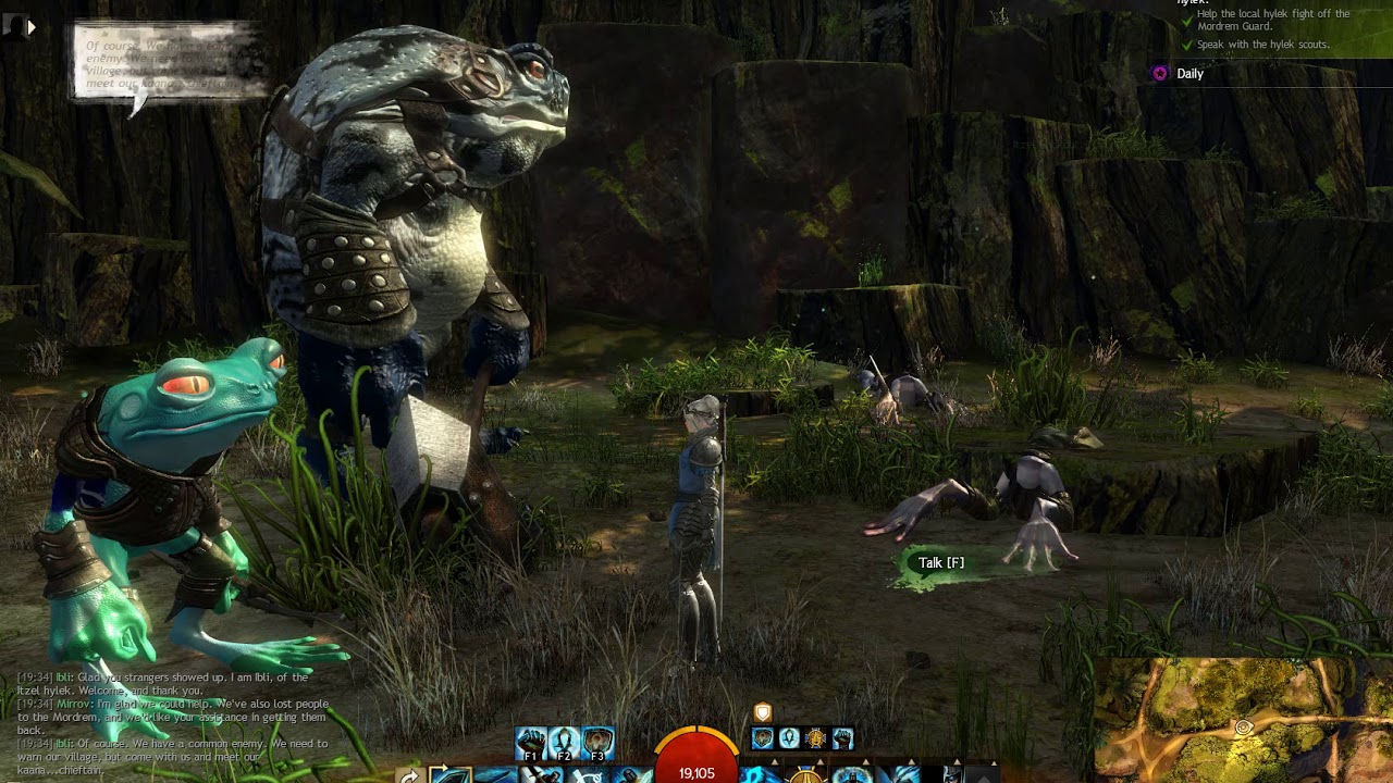 Guild Wars 2 - Guardian - Help the local hylek - Verdant Brink - YouTube