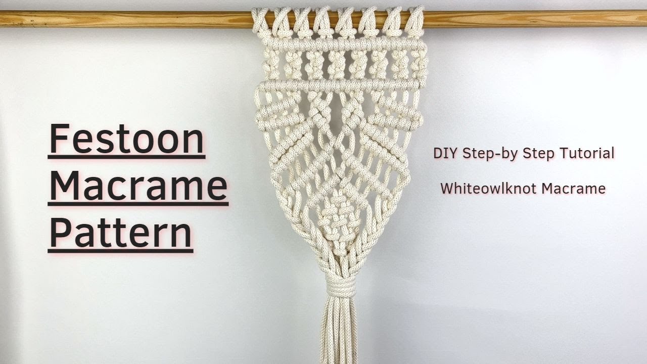 Vintage Festoon Macrame Pattern / Macrame Tutorial Festoon for ...