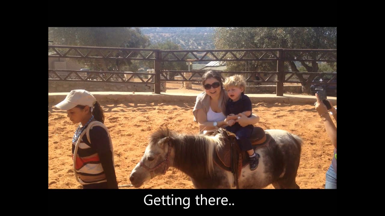 Faris' first pony ride Oct 2013 - YouTube