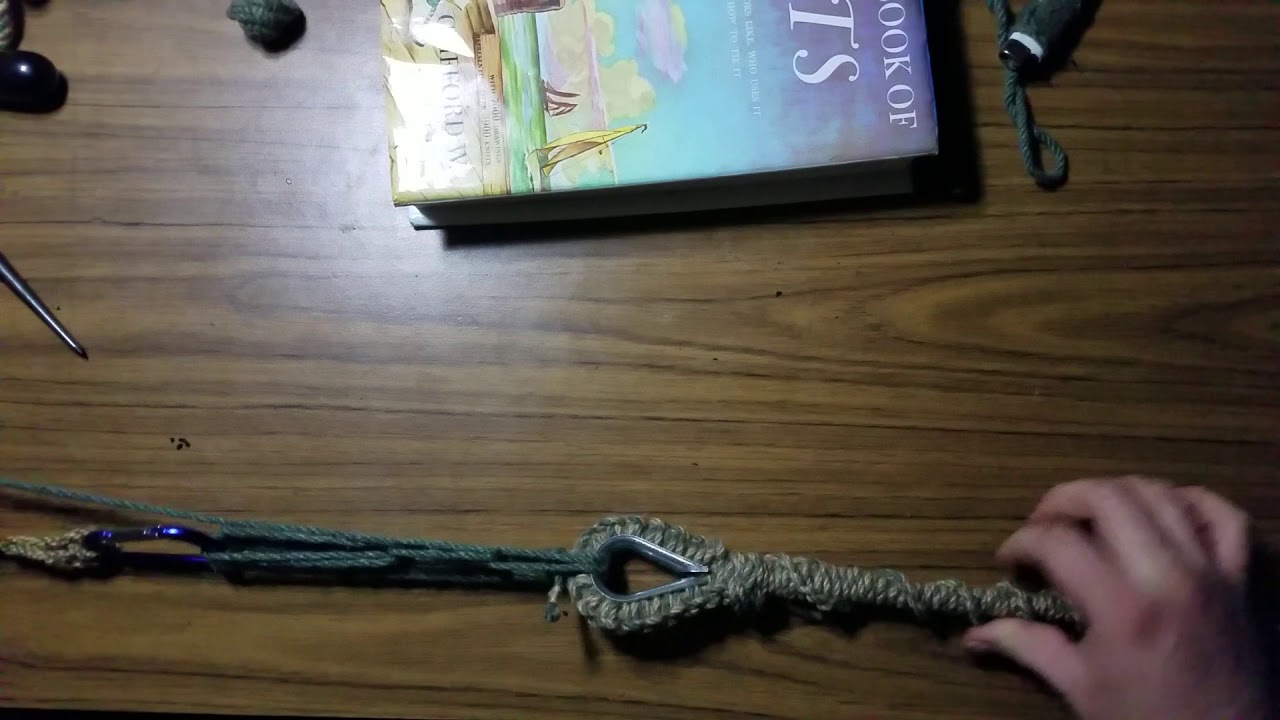 How to lash a boat gripe to an anchor ring - YouTube