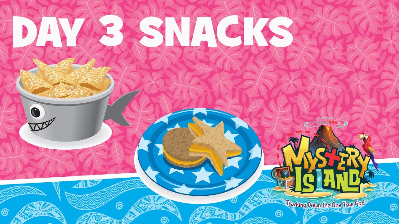 Mystery Island Day 3 Snacks: Shark Teeth & Moon and Star Sammies - YouTube