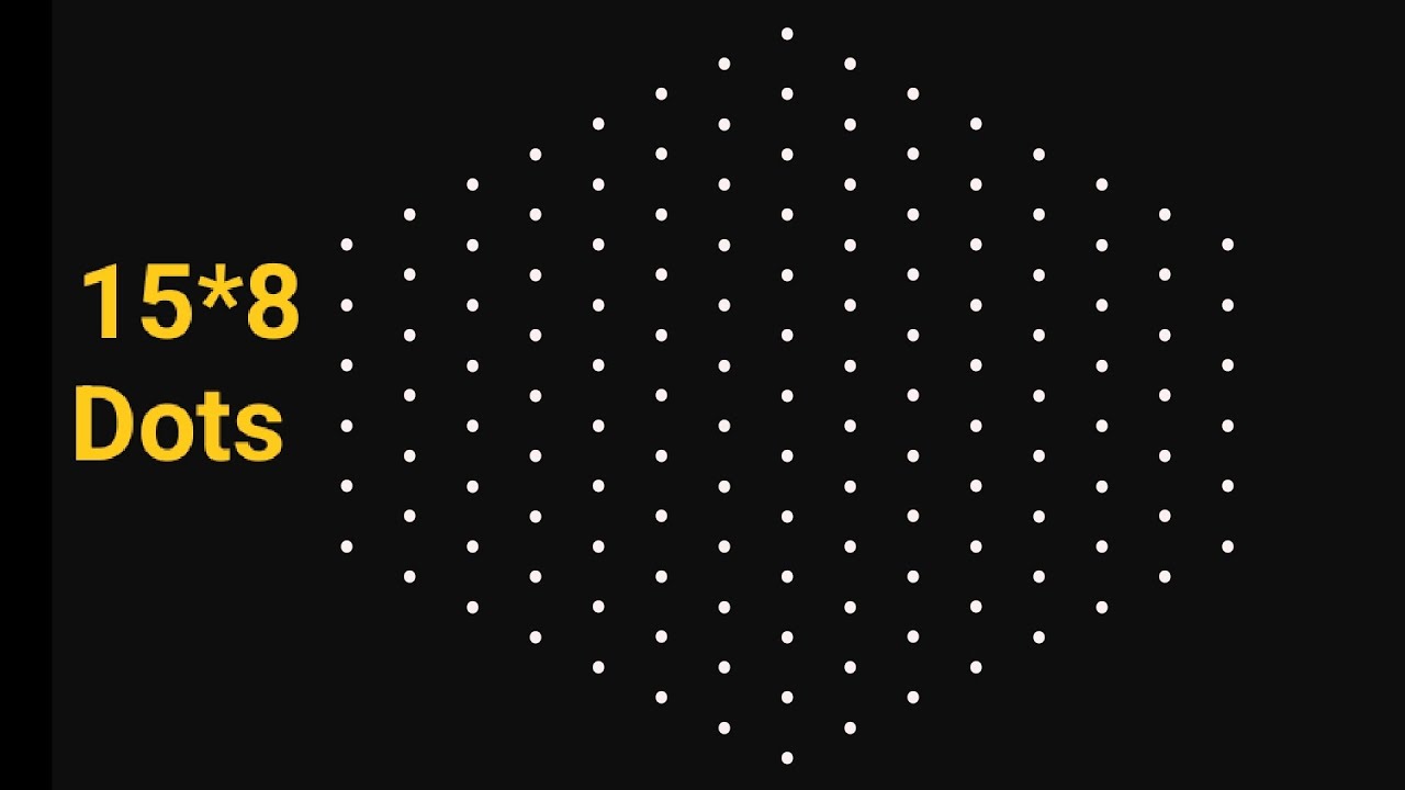 15*8 dots very easy quickly finishing step by step guide rangoli ...