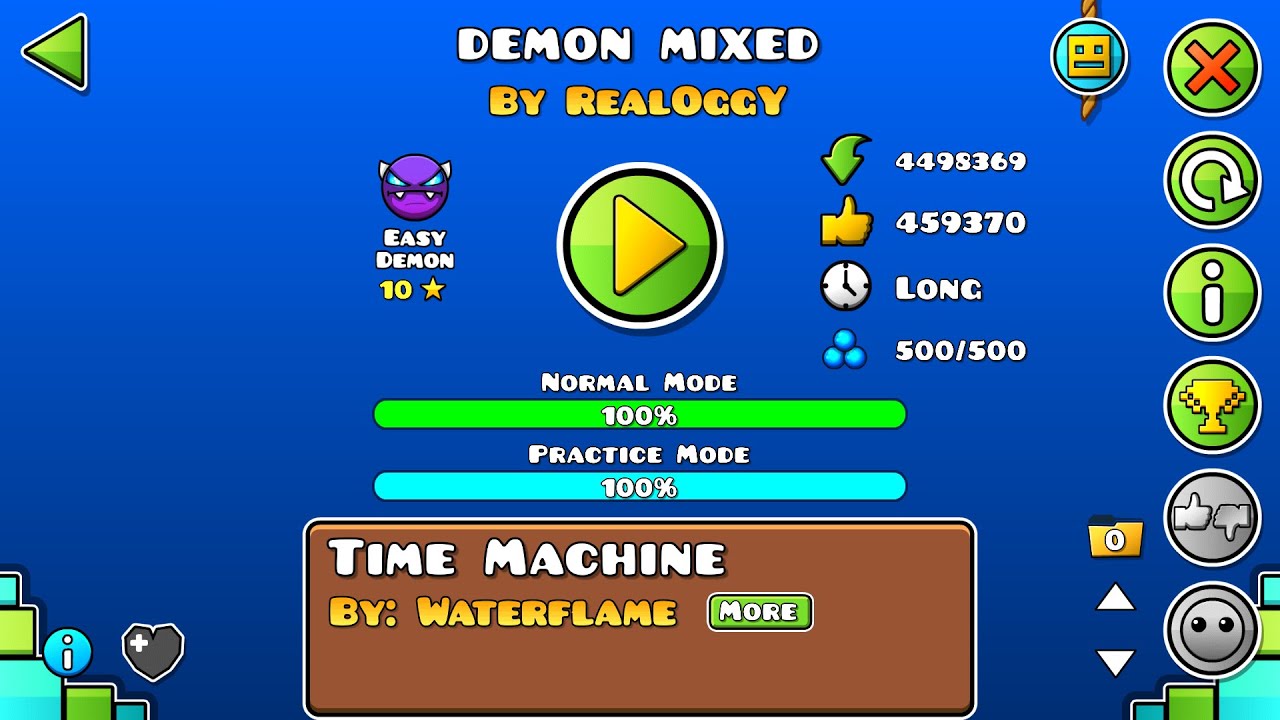 Demon Mixed 100% (Demon by RealOggY) |Geometry Dash - YouTube