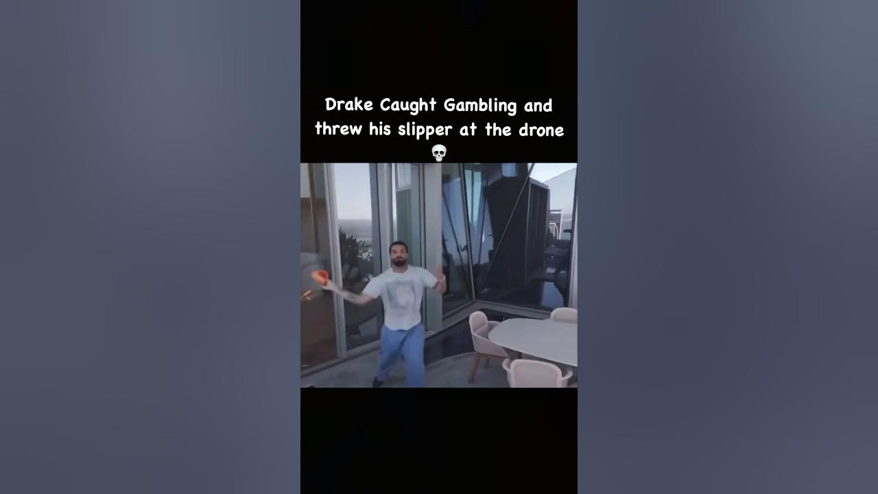 Drake Caught Gambling and Threw His Slipper At The Drone 💀 #drake #funny #rap - YouTube