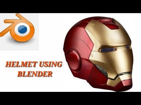 Iron man helmet using blender software - YouTube