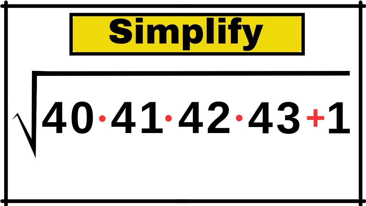 Math Square Root Algebra Problem | Olympiad Question || How to solve?? - YouTube