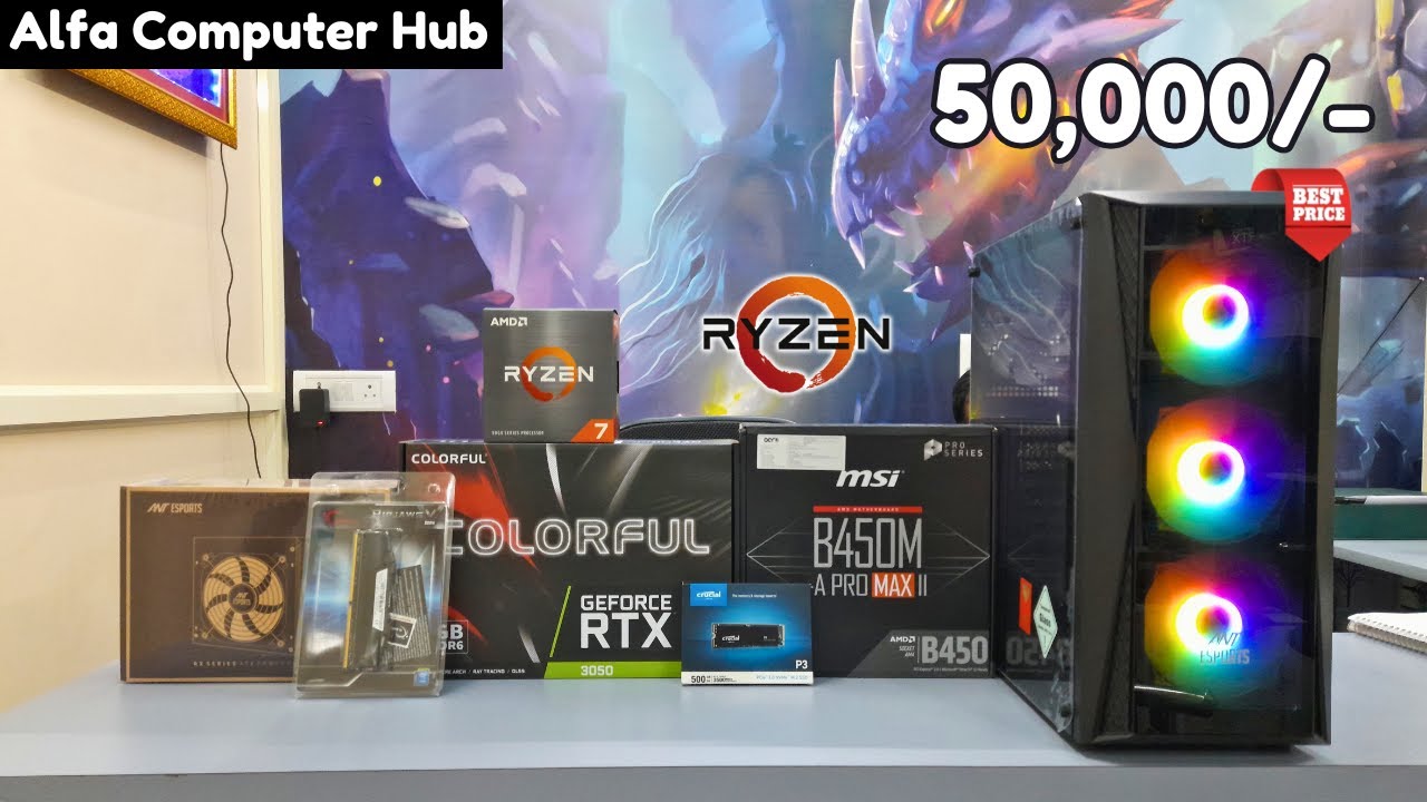 50,000/- Rs Best Budget Gaming PC Build With Ryzen 7 | PC Build In ...