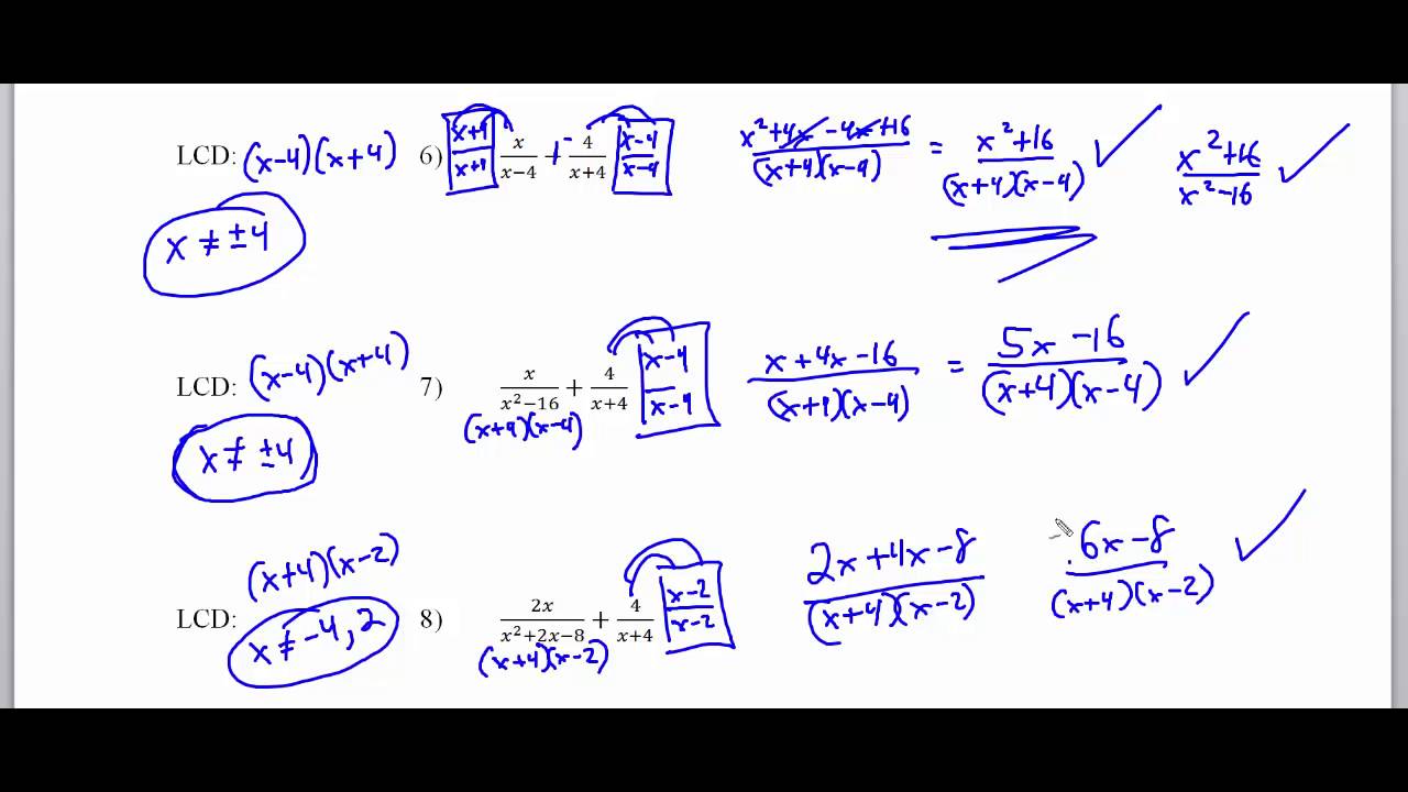KCC - Rational Addition and Subtraction pt 2 - YouTube