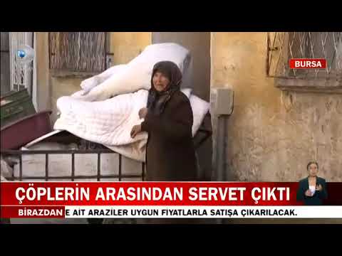 Bursa'da çöp evden servet çıktı