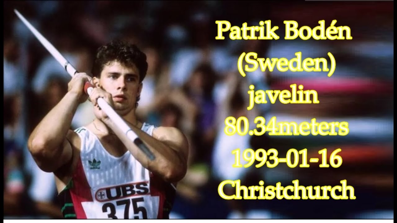 Patrik Bodén (Sweden) javelin 80.34meters 1993-01-16 Christchurch ...