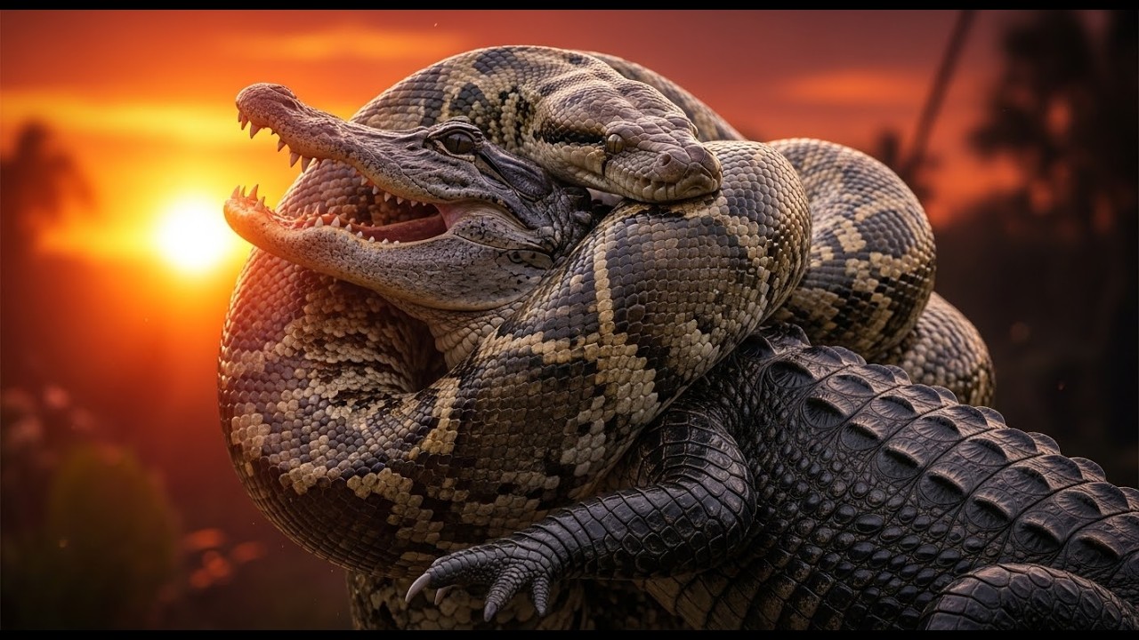 Alligator vs. Python: Apex Predator Showdown Examined - YouTube